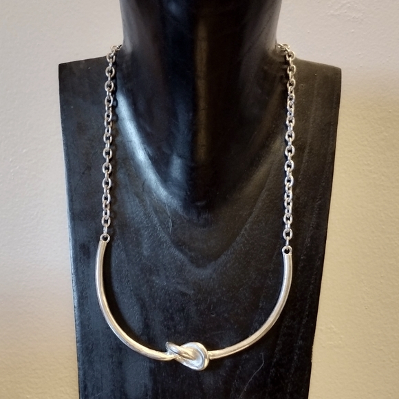 Yochi NY | Jewelry | Yochi Ny Choker Knot Design Necklace In Silver ...